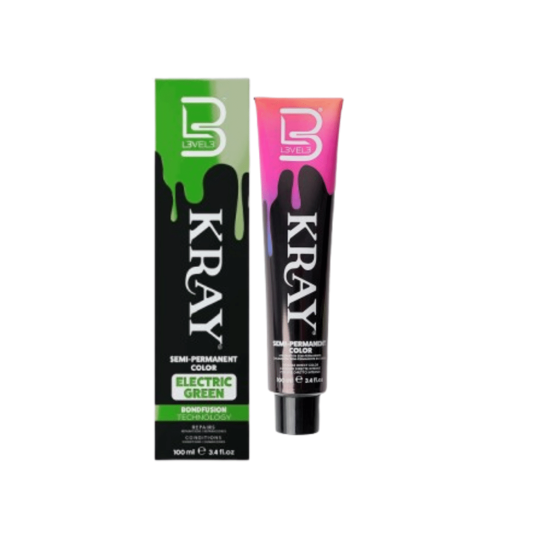 Kray Color Semi-Permanente 100ml Verde Electrico Level3 – Clipper y Shaver
